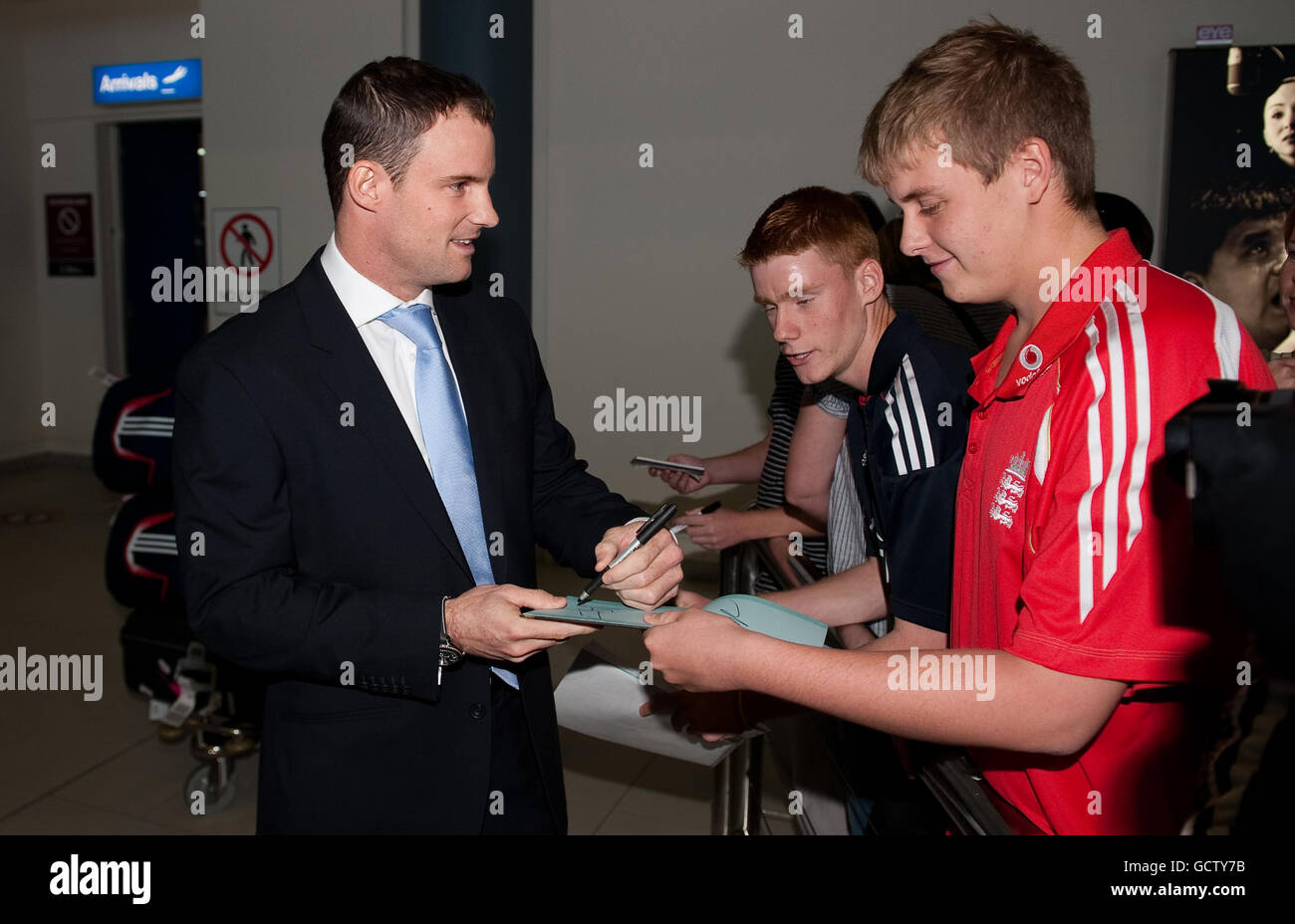 Cricket - England Arrive in Australia - Perth Airport. England captain ...