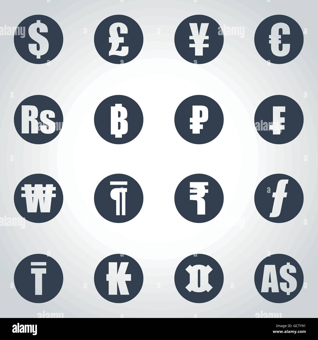 Vector black currency symbols icon set Stock Vector Image & Art - Alamy