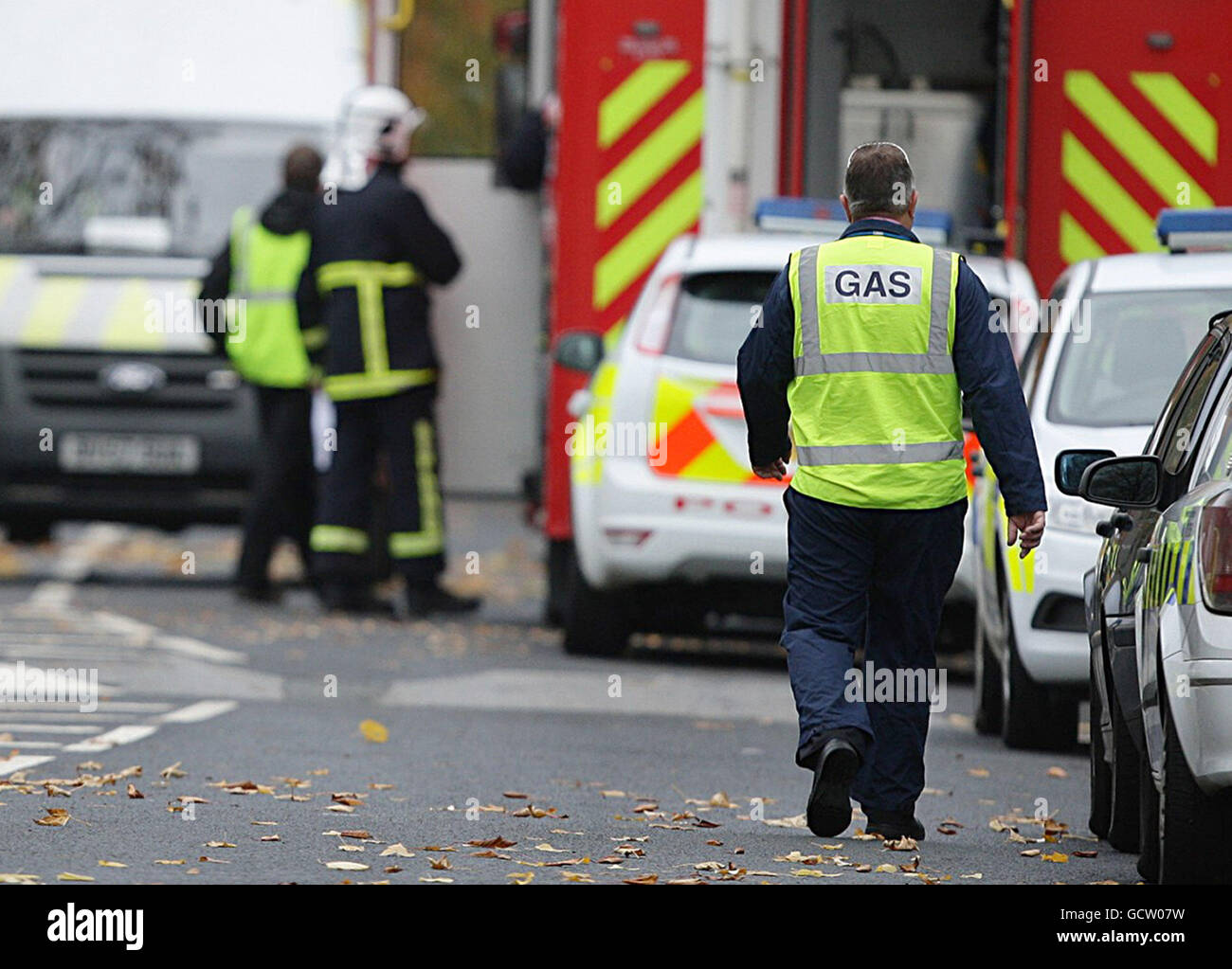 Salford gas explosion Stock Photo - Alamy