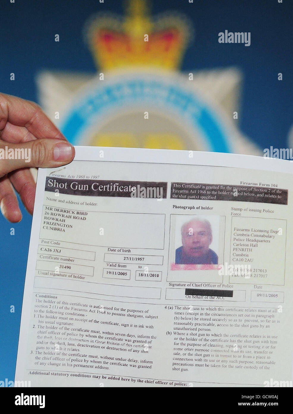 Firearms licence hi-res stock photography and images - Alamy