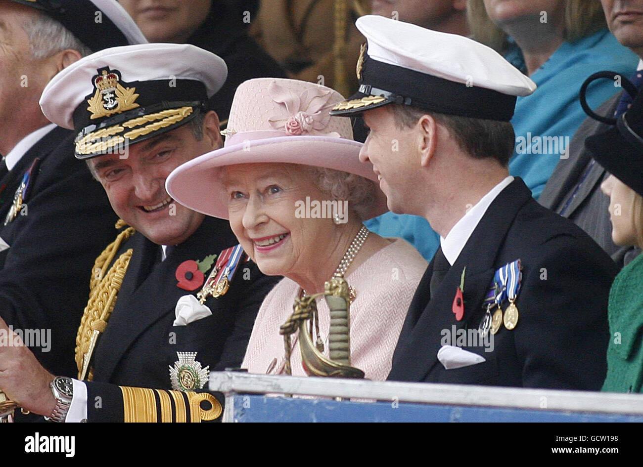 Queen Elizabeth II visits HMS Ark Royal Stock Photo - Alamy