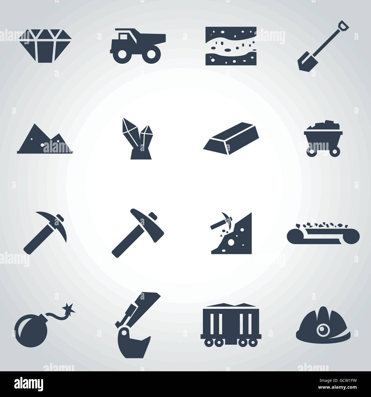 Coal mine mining conveyor Stock Vector Images - Alamy