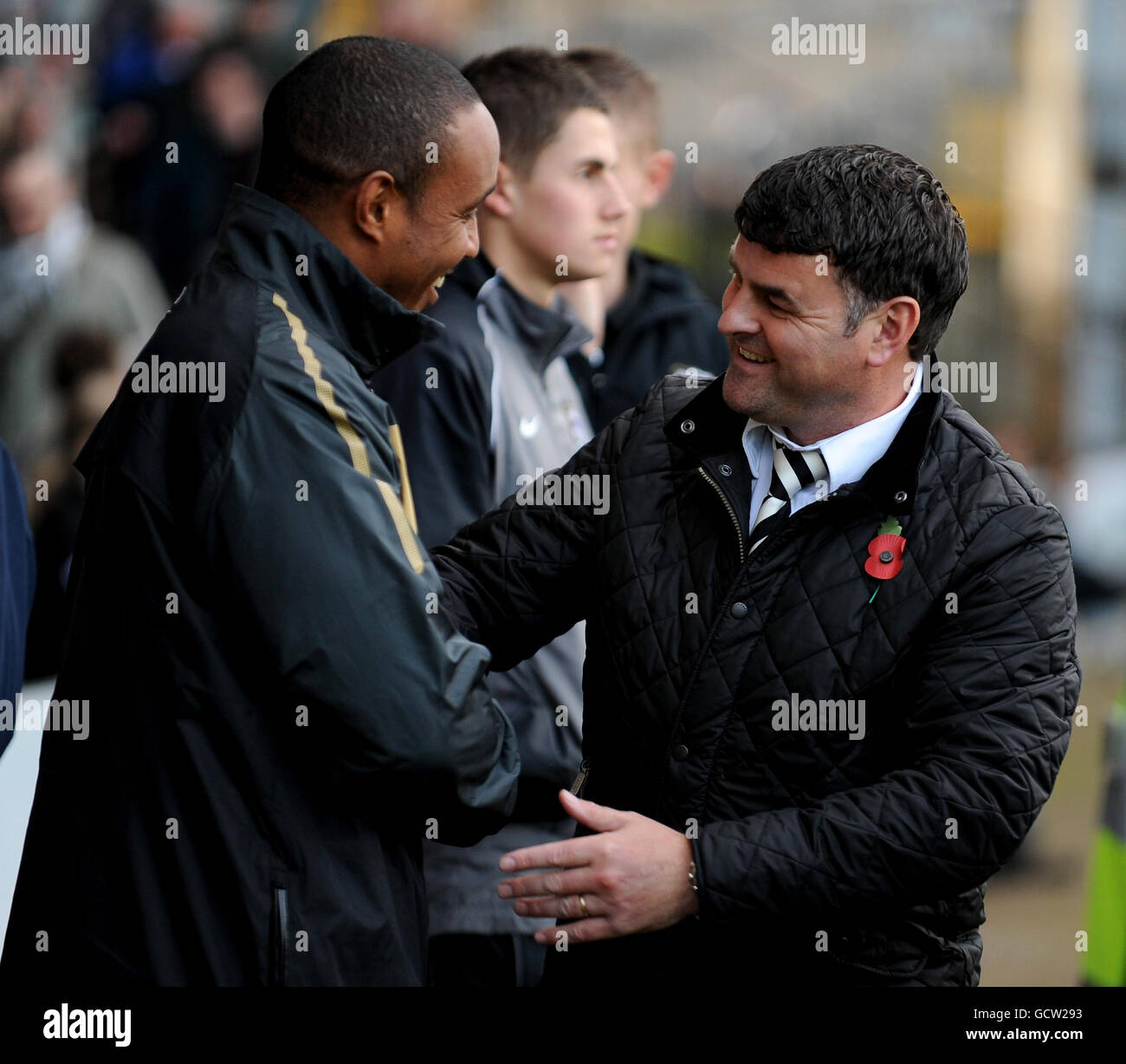 Notts County's Manager Paul Ince (left) and Gateshead's Manager Ian ...