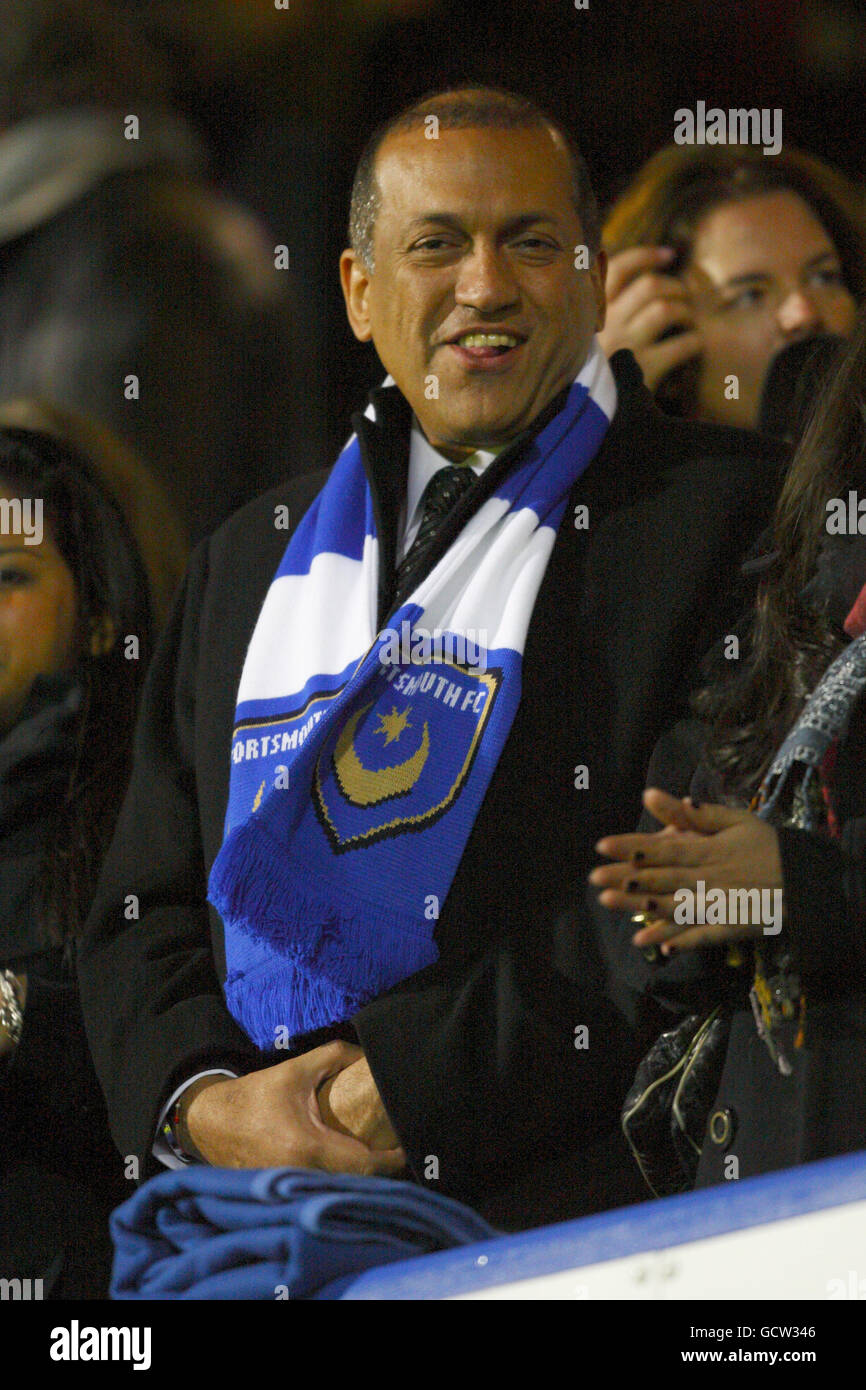 Portsmouth FC's owner Balram Chainrai during the npower Championship ...