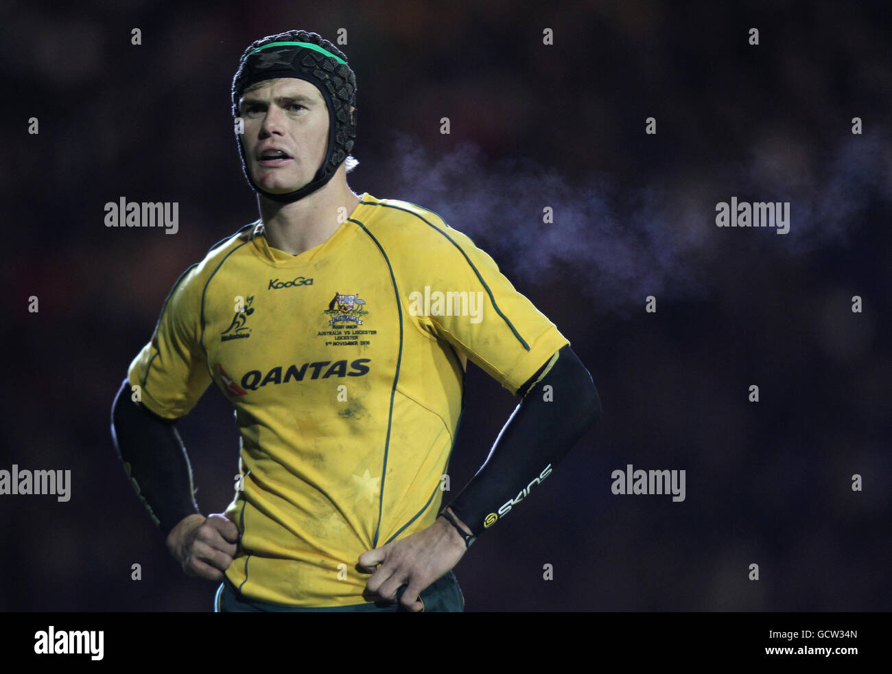Australias berrick barnes tour match welford road hi-res stock ...
