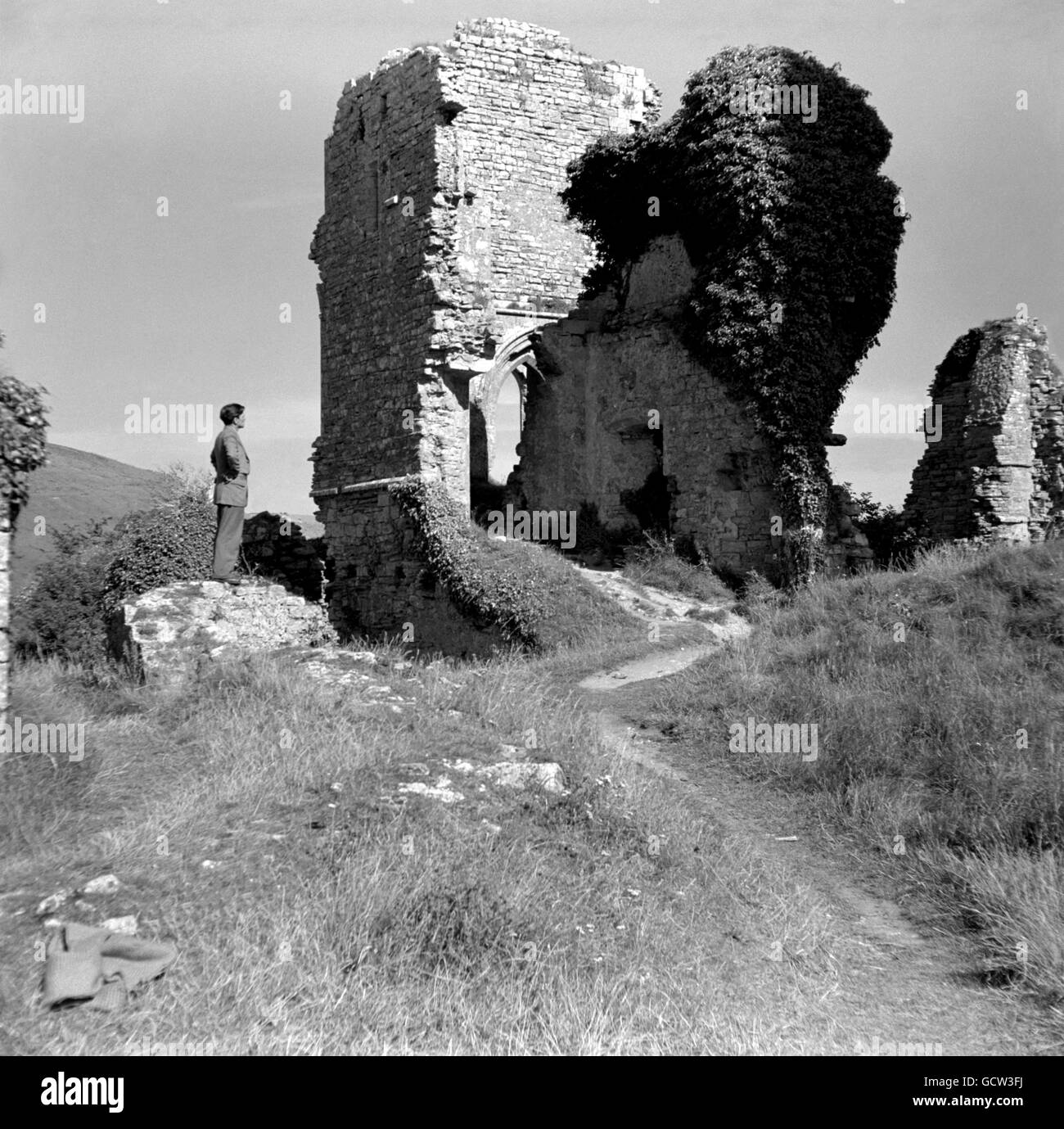 Part of the remains of Corfe Castle. The 800 year old castle was ...