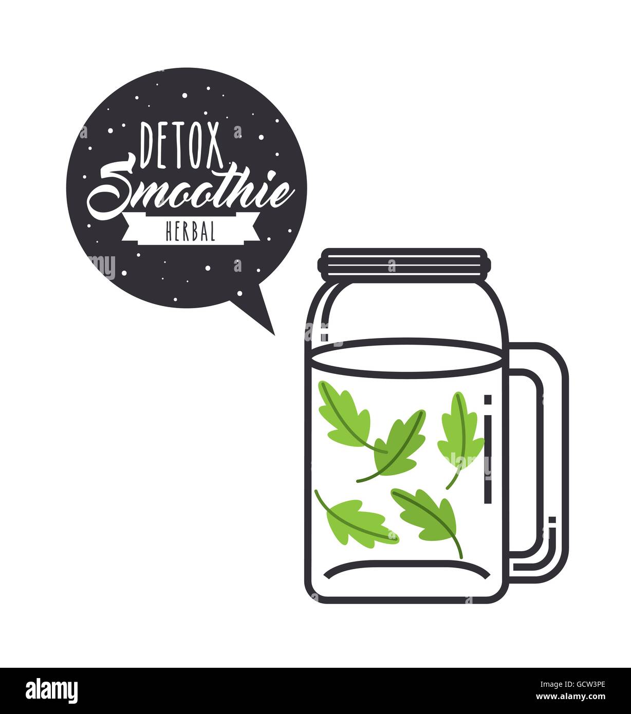 Green Detox icon. Smoothie and Juice design. Vector graphic Stock ...