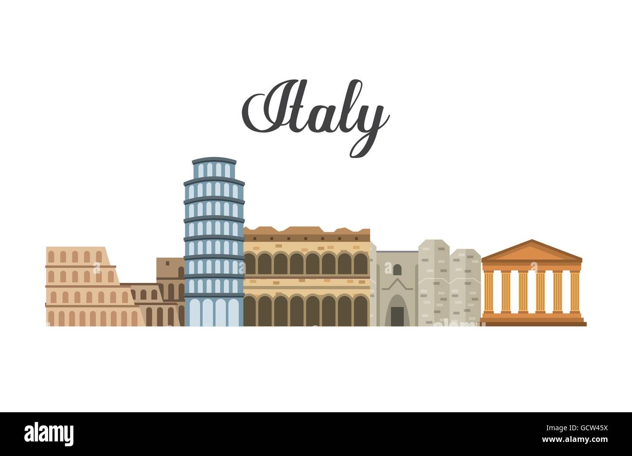 Landmark icon. Italy culture design. Vector graphic Stock Vector Image ...