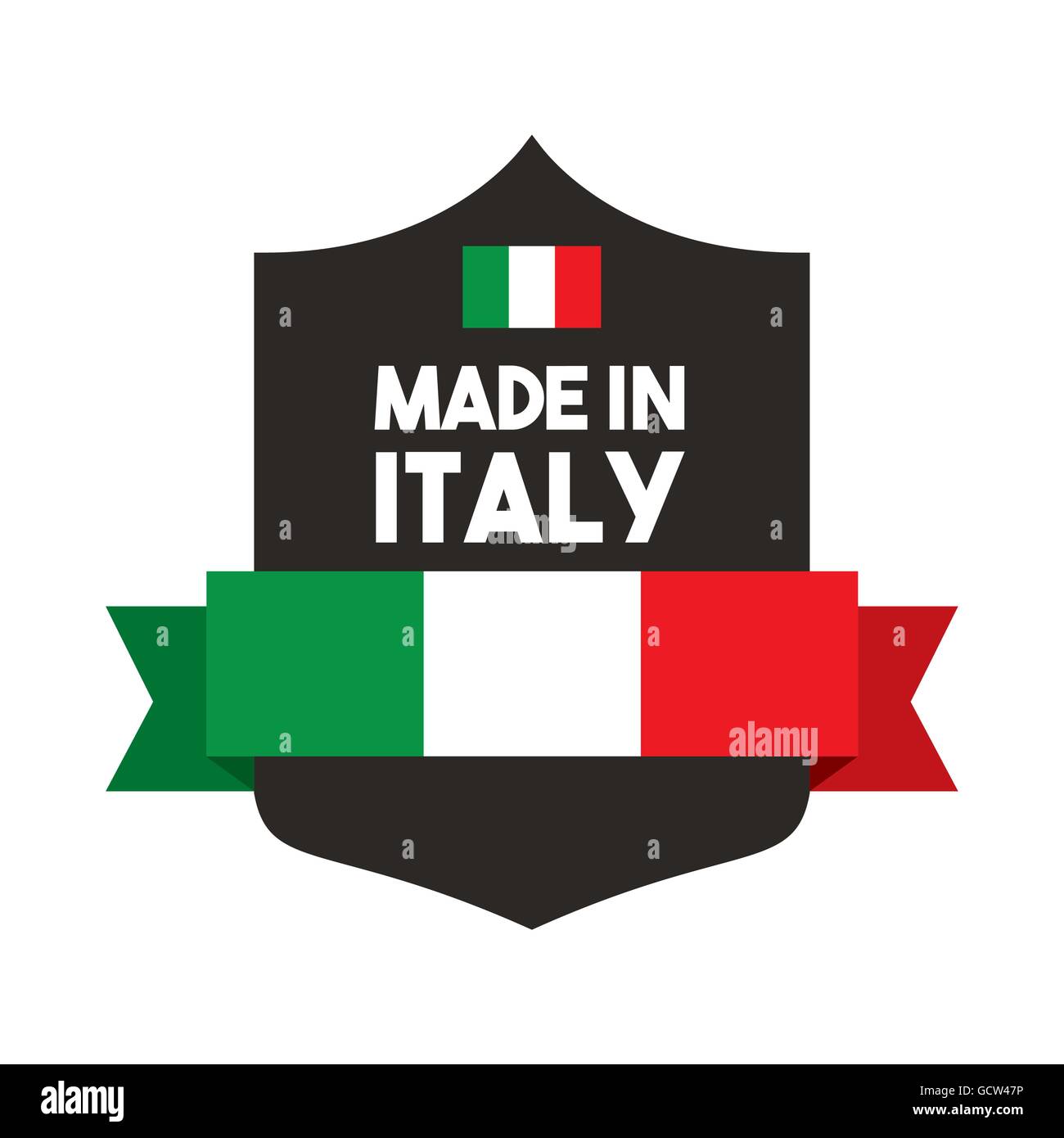 flag and shield icon. Italy culture design. Vector graphic Stock Vector ...
