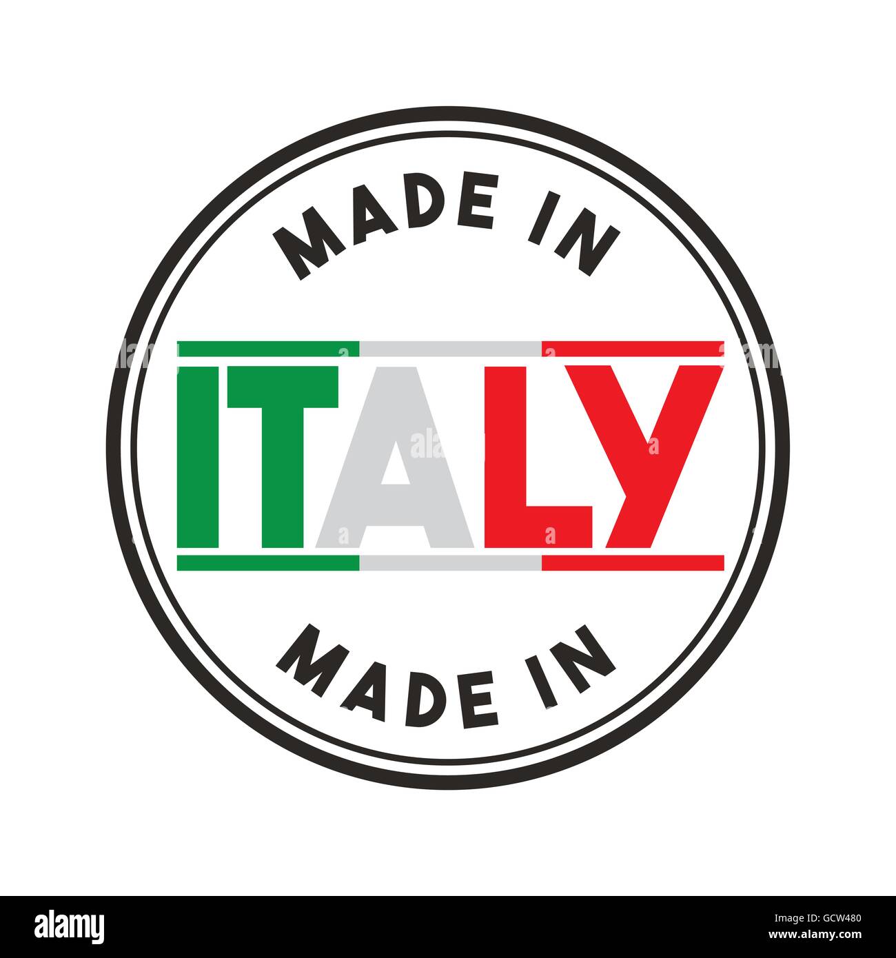 flag and seal stamp icon. Italy culture design. Vector graphic Stock ...