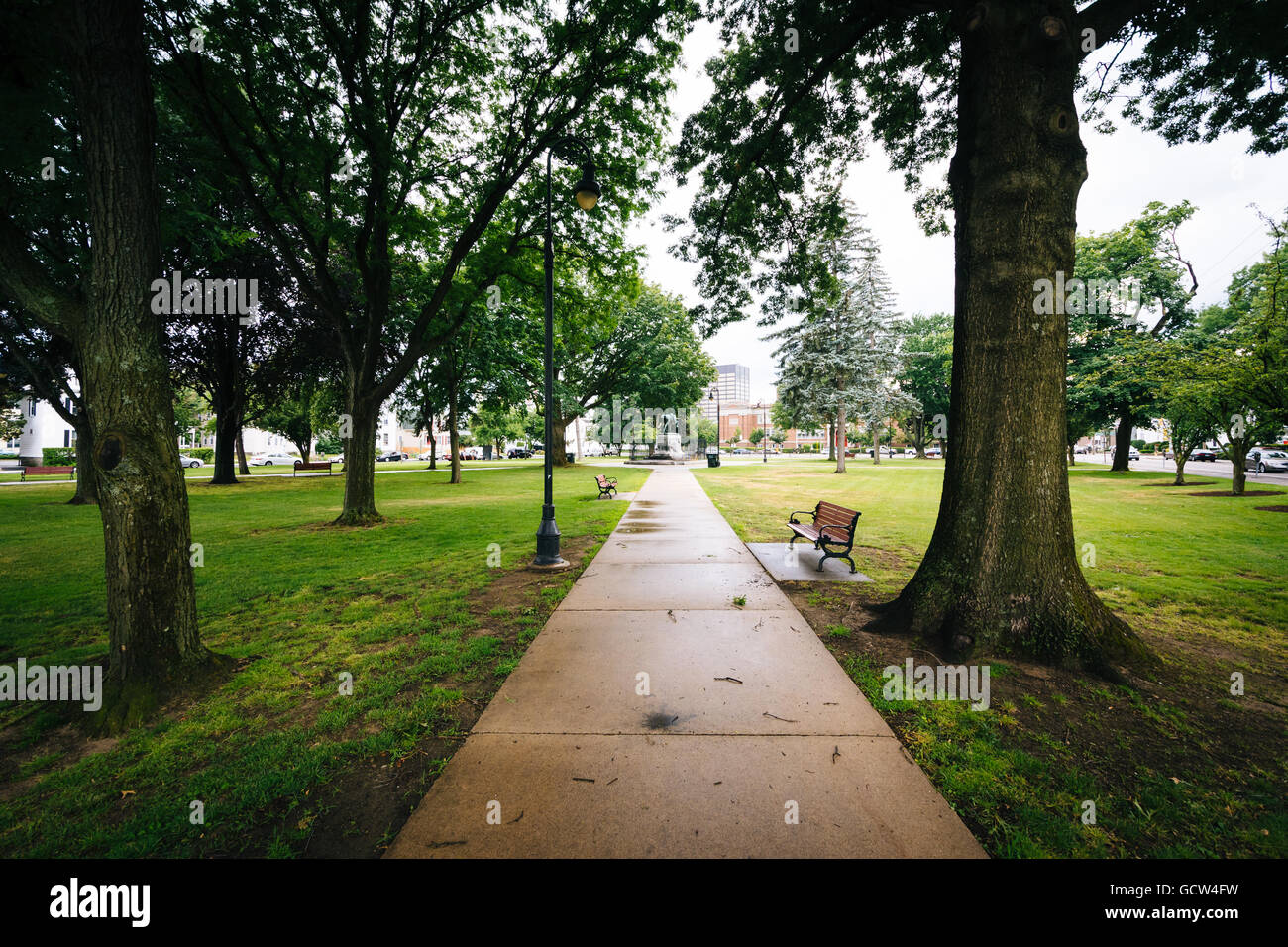 Walkway at Pulaski Park, in Manchester, New Hampshire Stock Photo - Alamy