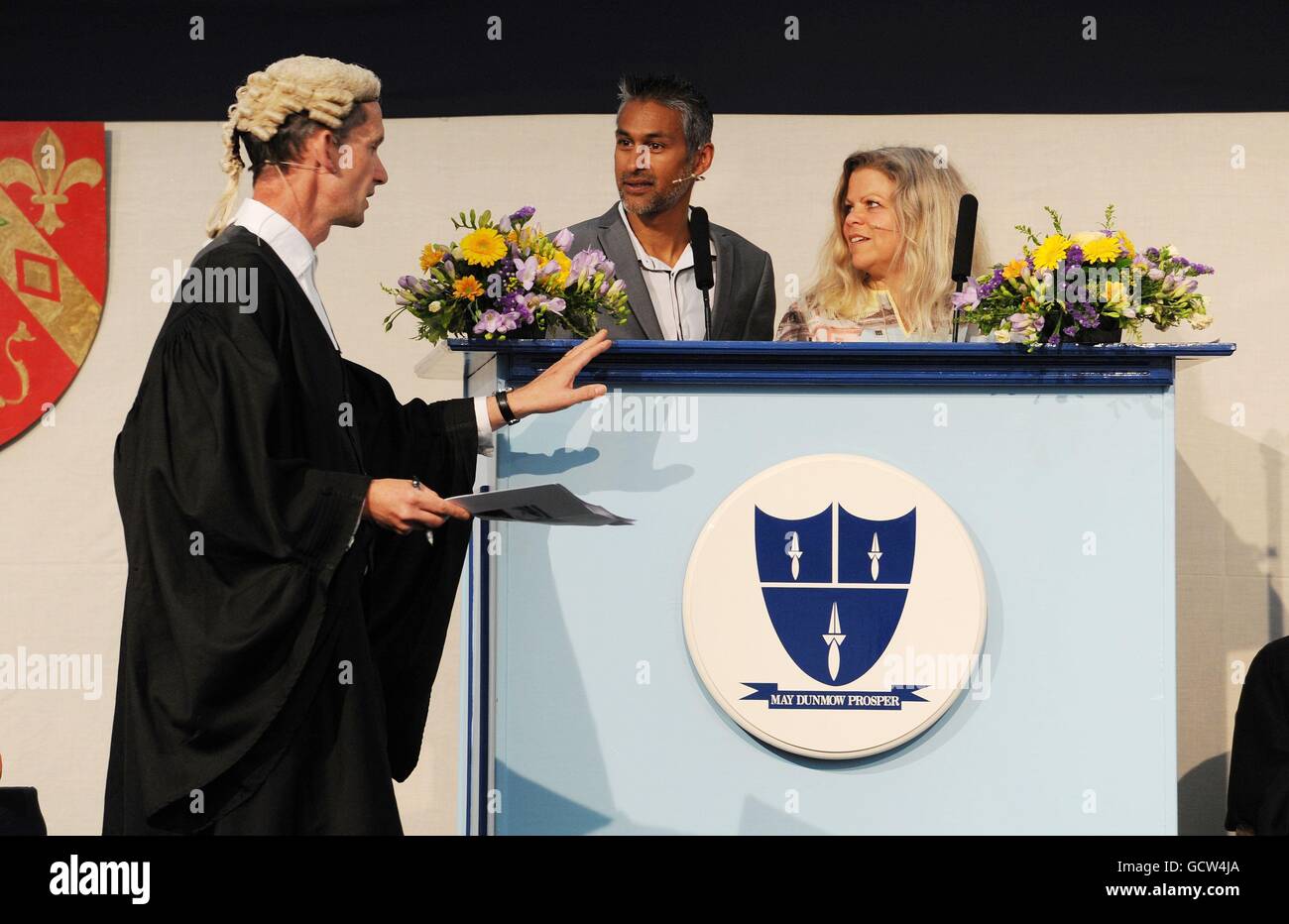 Counsel for the Flitch of Bacon Nick Patterson (left) with Mr Mohammed ...