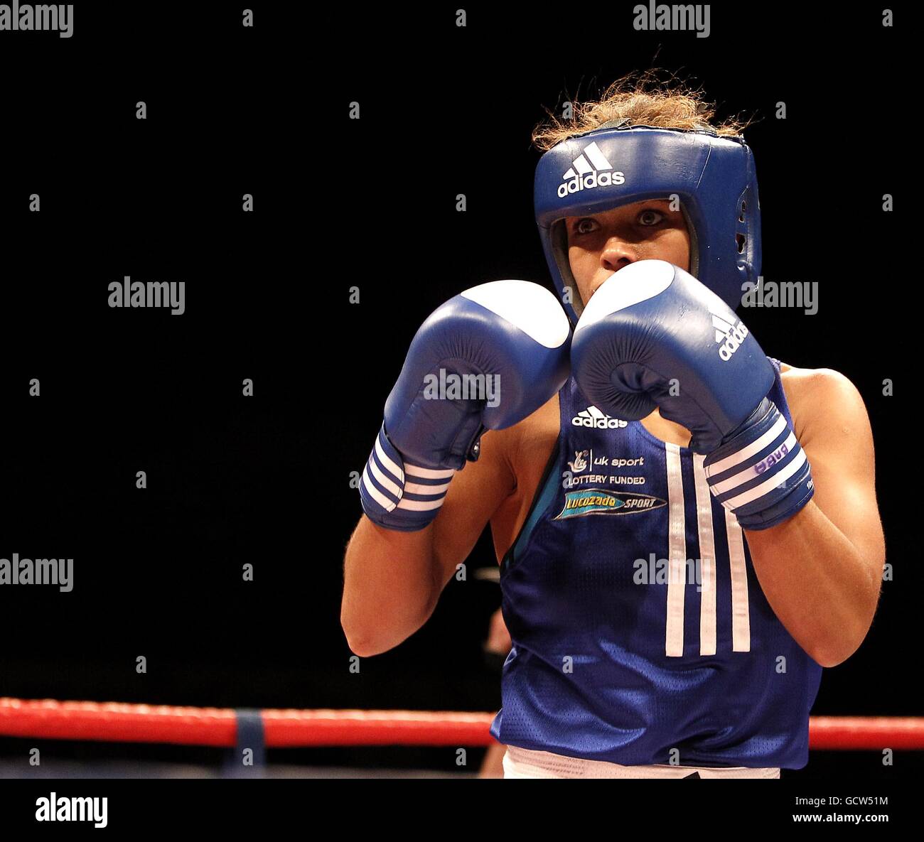 Natasha Jonas in the 60Kg weight during the Amateur Boxing ...