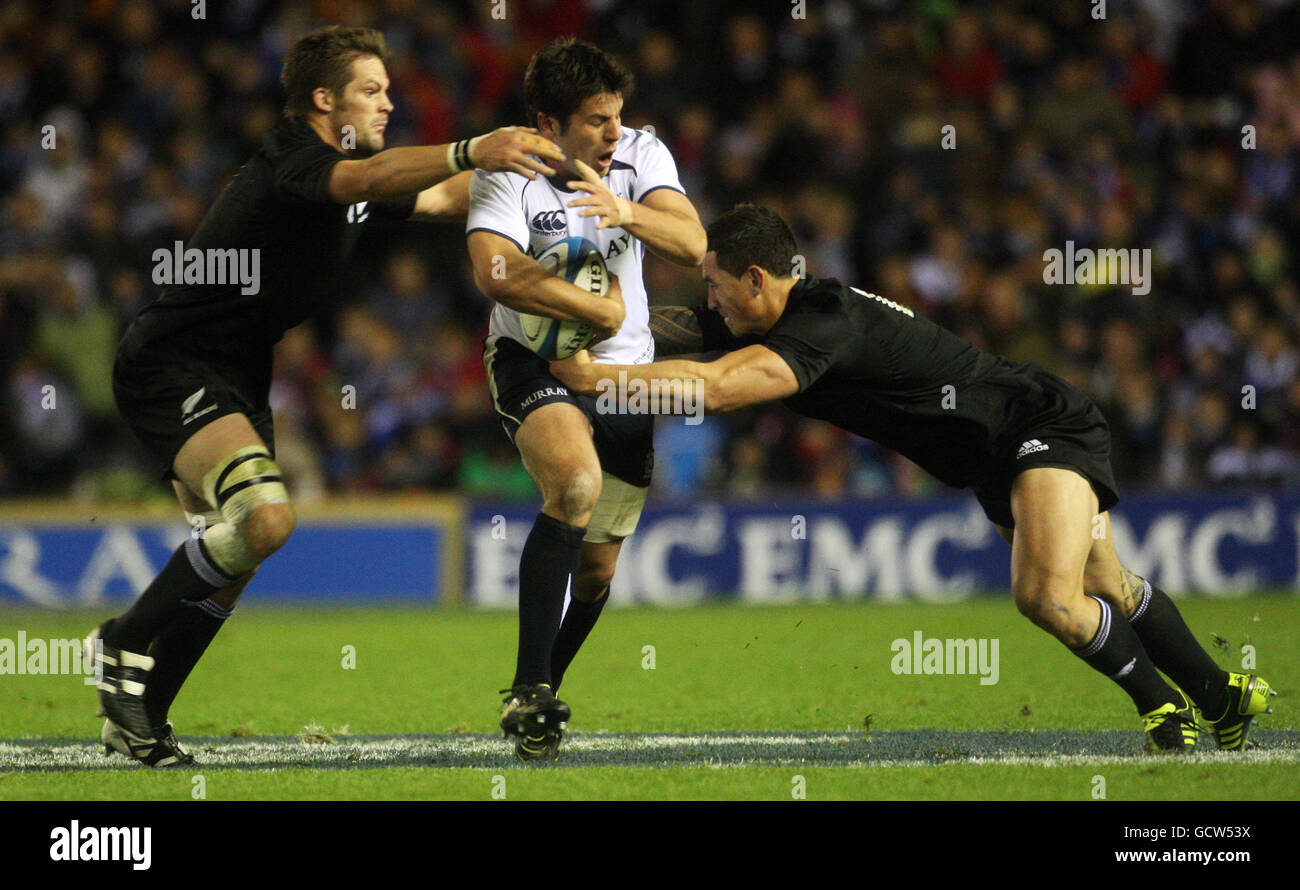 Scotland's Hugo Southwell and New Zealand's Richie McCaw and Sonny Bill ...