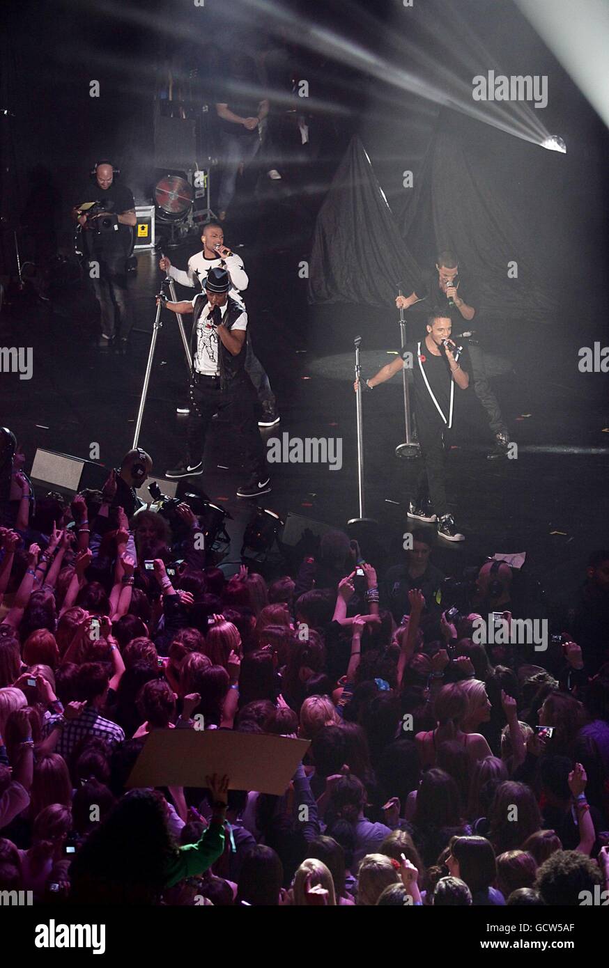 JLS perform on stage during the Radio 1 Teen Awards, at the Hammersmith ...