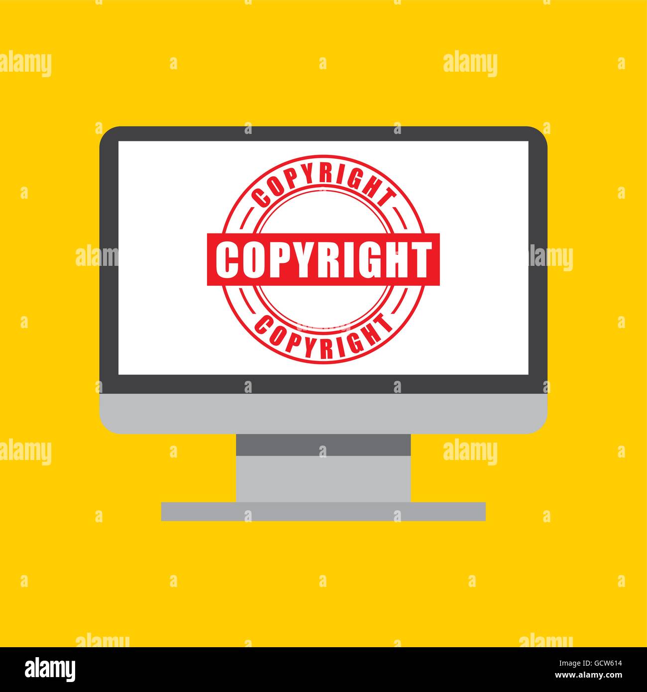 Computer icon. Copyright design. Vector graphic Stock Vector Image ...