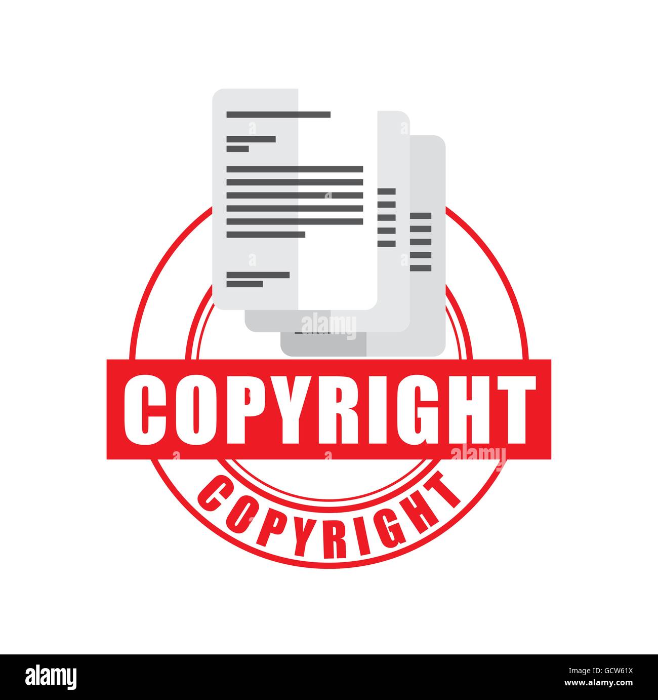 Document icon. Copyright design. Vector graphic Stock Vector Image ...