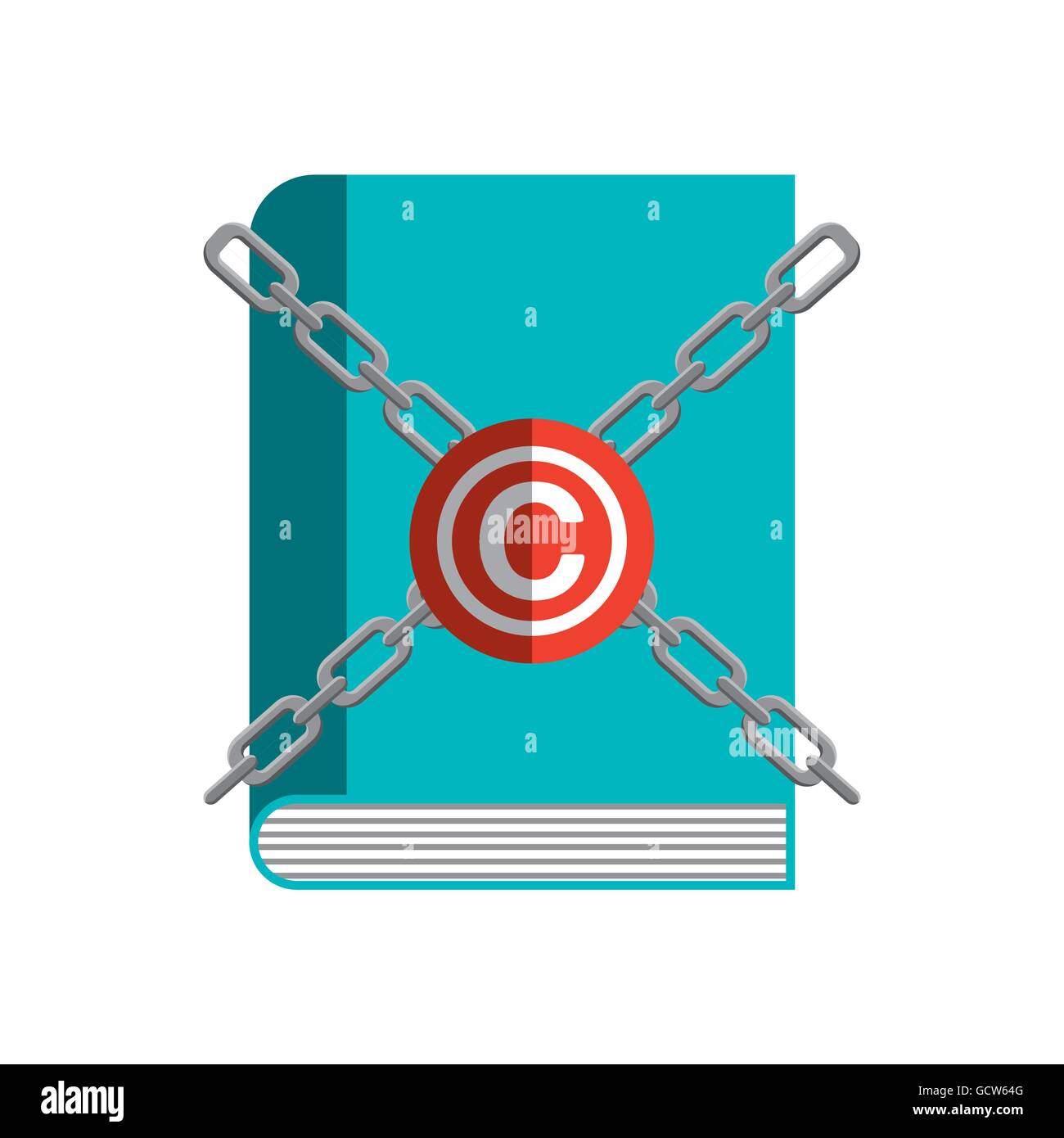 Book and c icon. Copyright design. Vector graphic Stock Vector Image ...