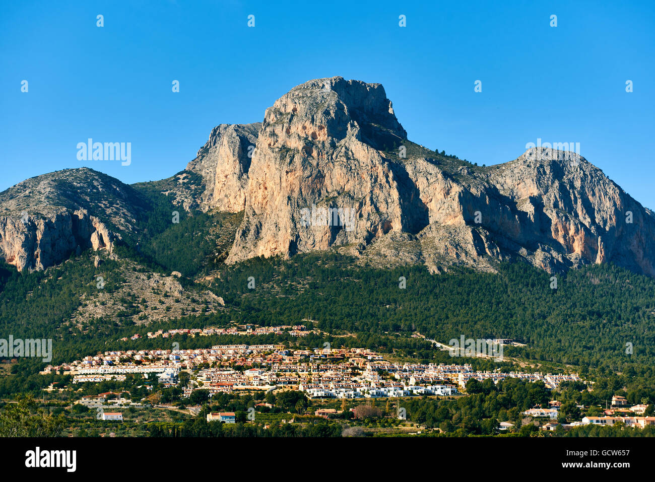 Picturesque spanish hillside village Polop de la Marina Stock Photo - Alamy