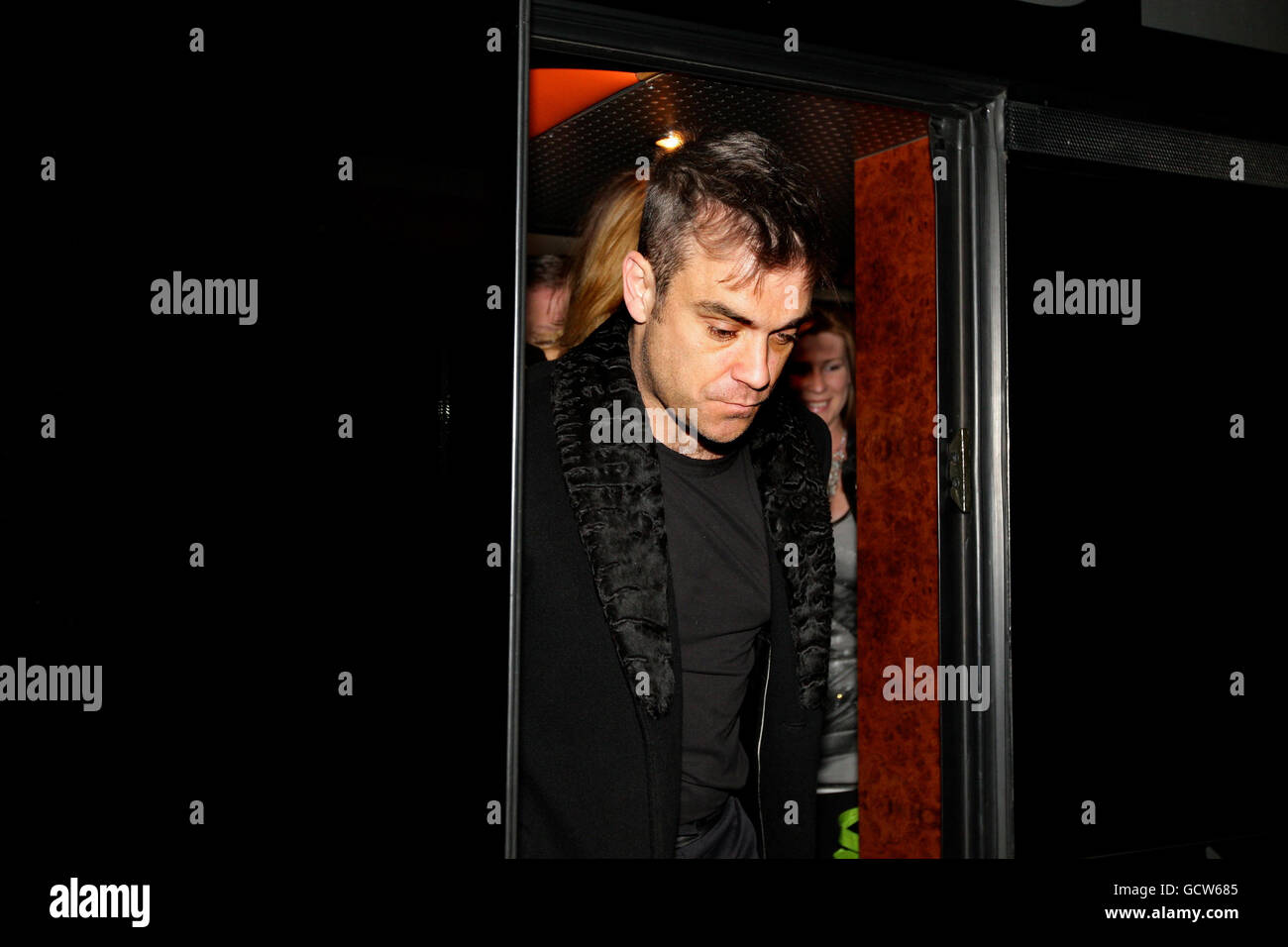 Panto's On Strike Opening Night - Manchester. Robbie Williams arrives ...