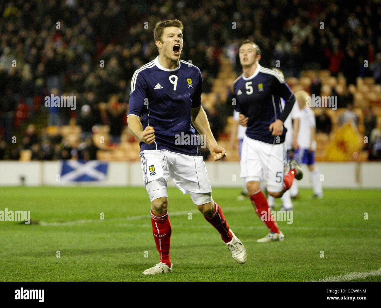 Scotland's Jamie Mackie celebrates their third goal during the ...