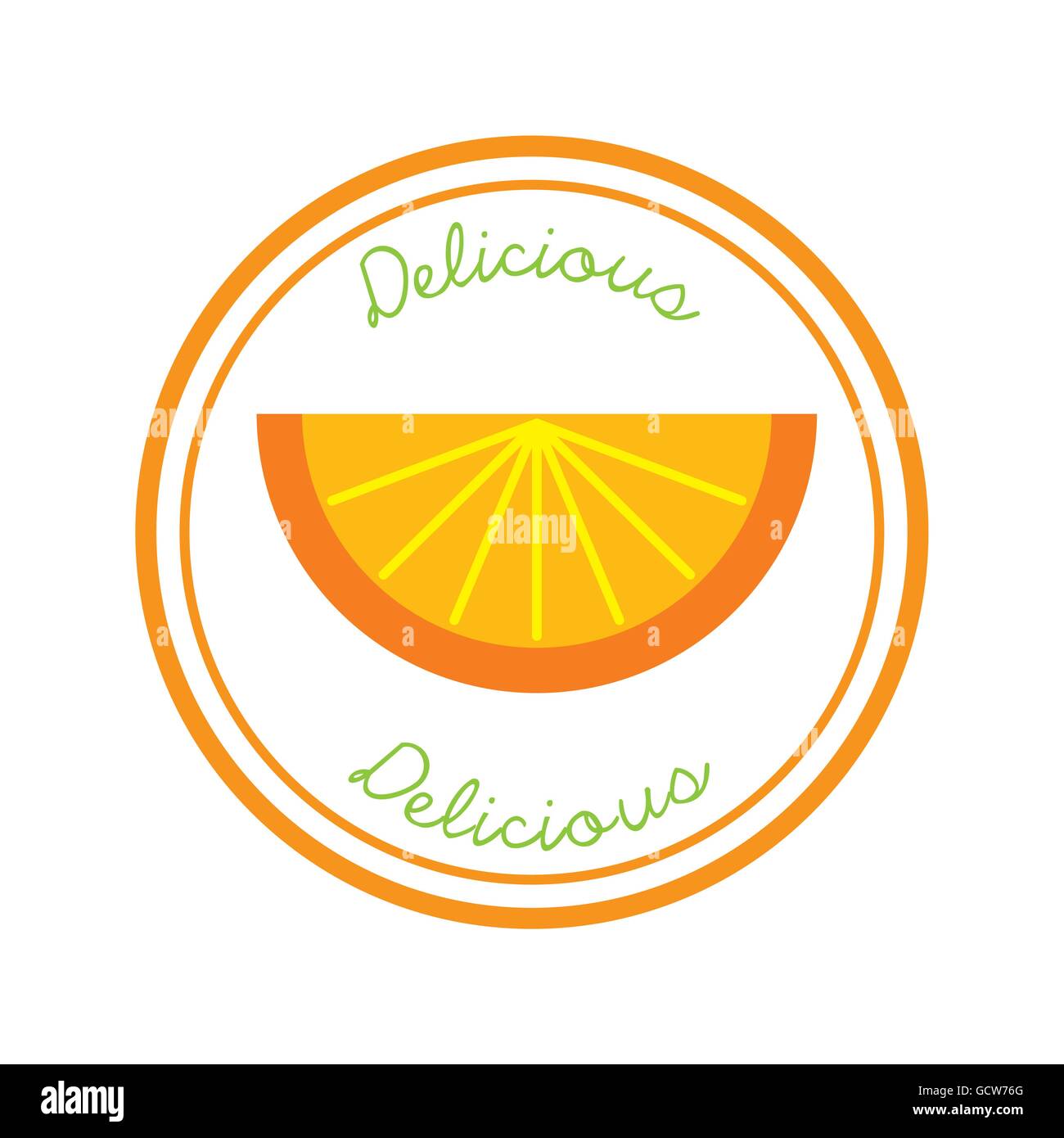 Orange icon. Organic food design. Vector graphic Stock Vector Image ...