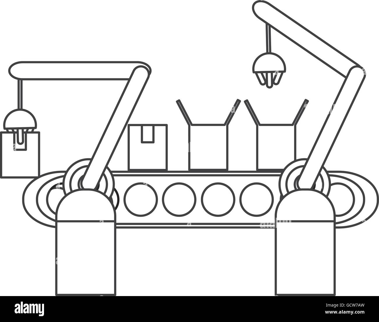 Conveyor belt factory industry icon Stock Vector Image & Art - Alamy