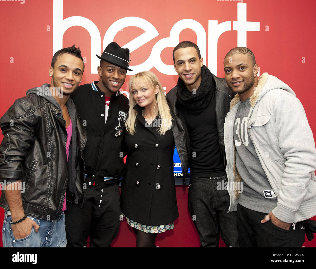 JLS visit Global Radio - London Stock Photo - Alamy