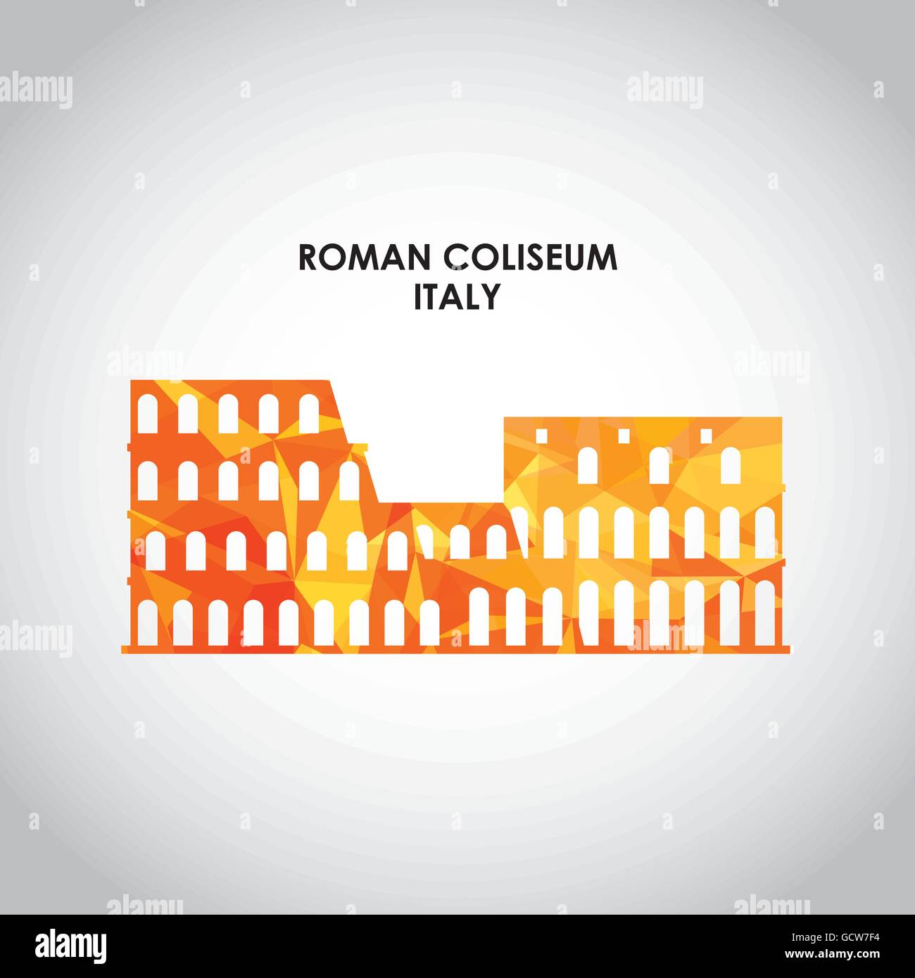 Roman coliseum icon. Italy culture design. Vector graphic Stock Vector ...