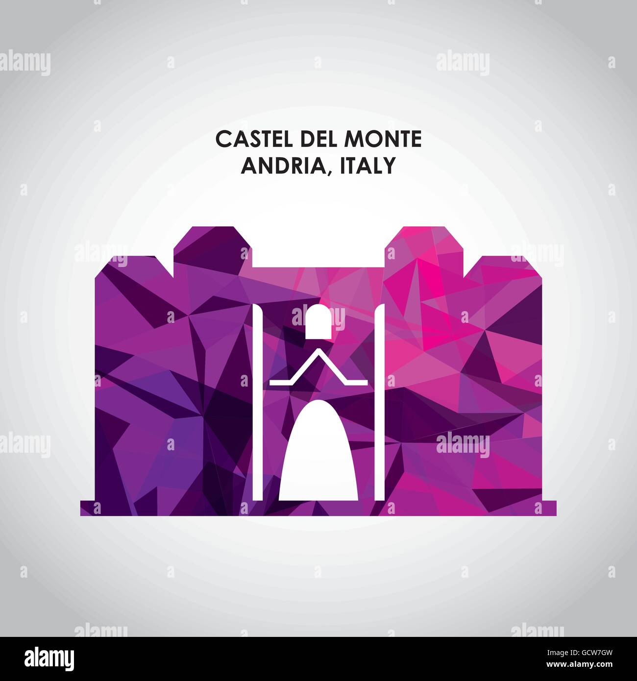 Castel del monte icon. Italy culture design. Vector graphic Stock ...