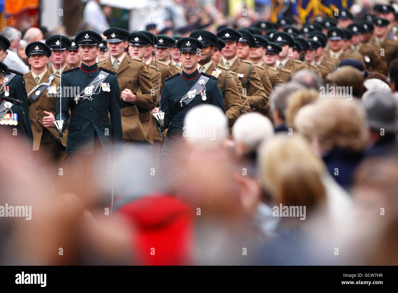 The 4th battalion the rifles march through salisbury hi-res stock ...