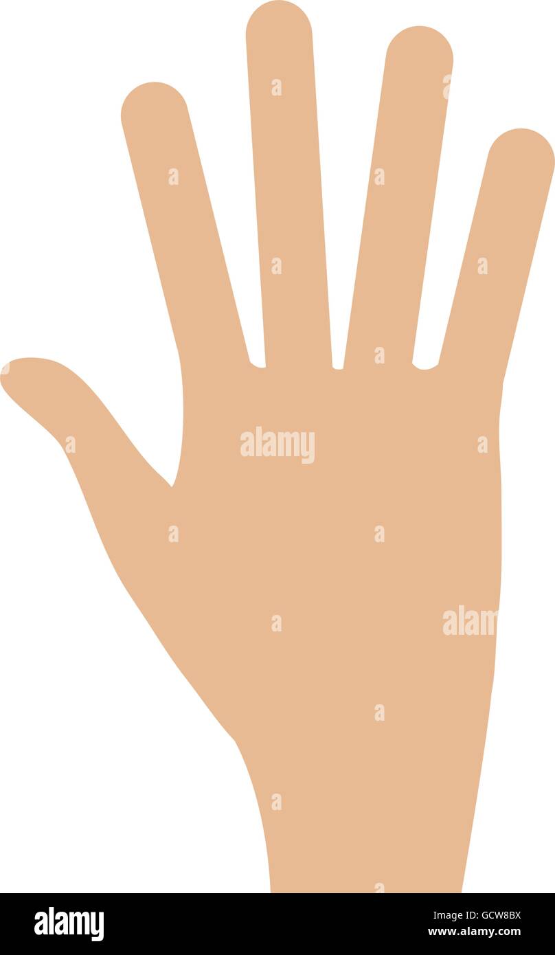 human hand flat icon Stock Vector Image & Art - Alamy