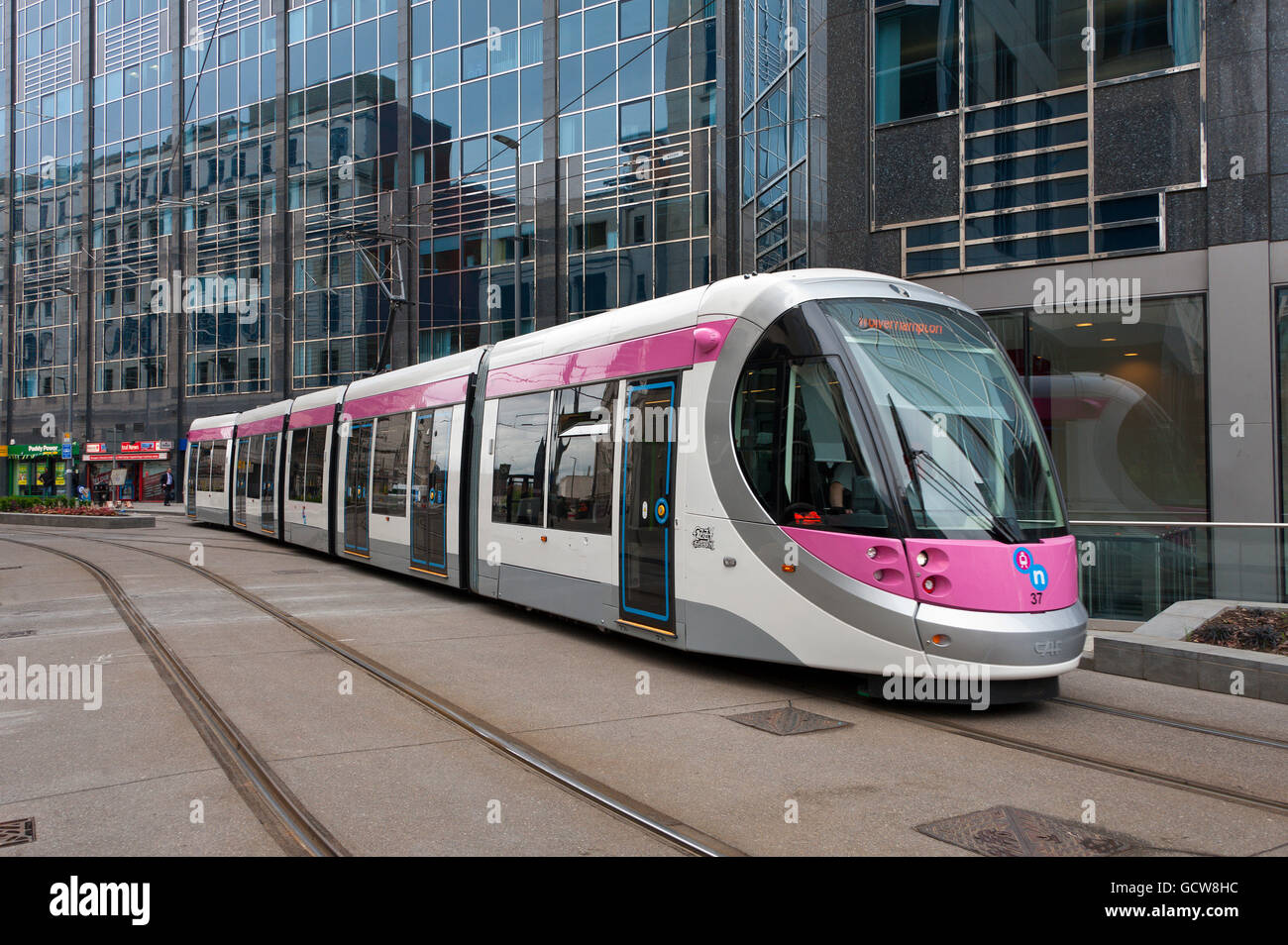 Tram system in Birmingham which runs from Birmingham to Wolverhampton ...