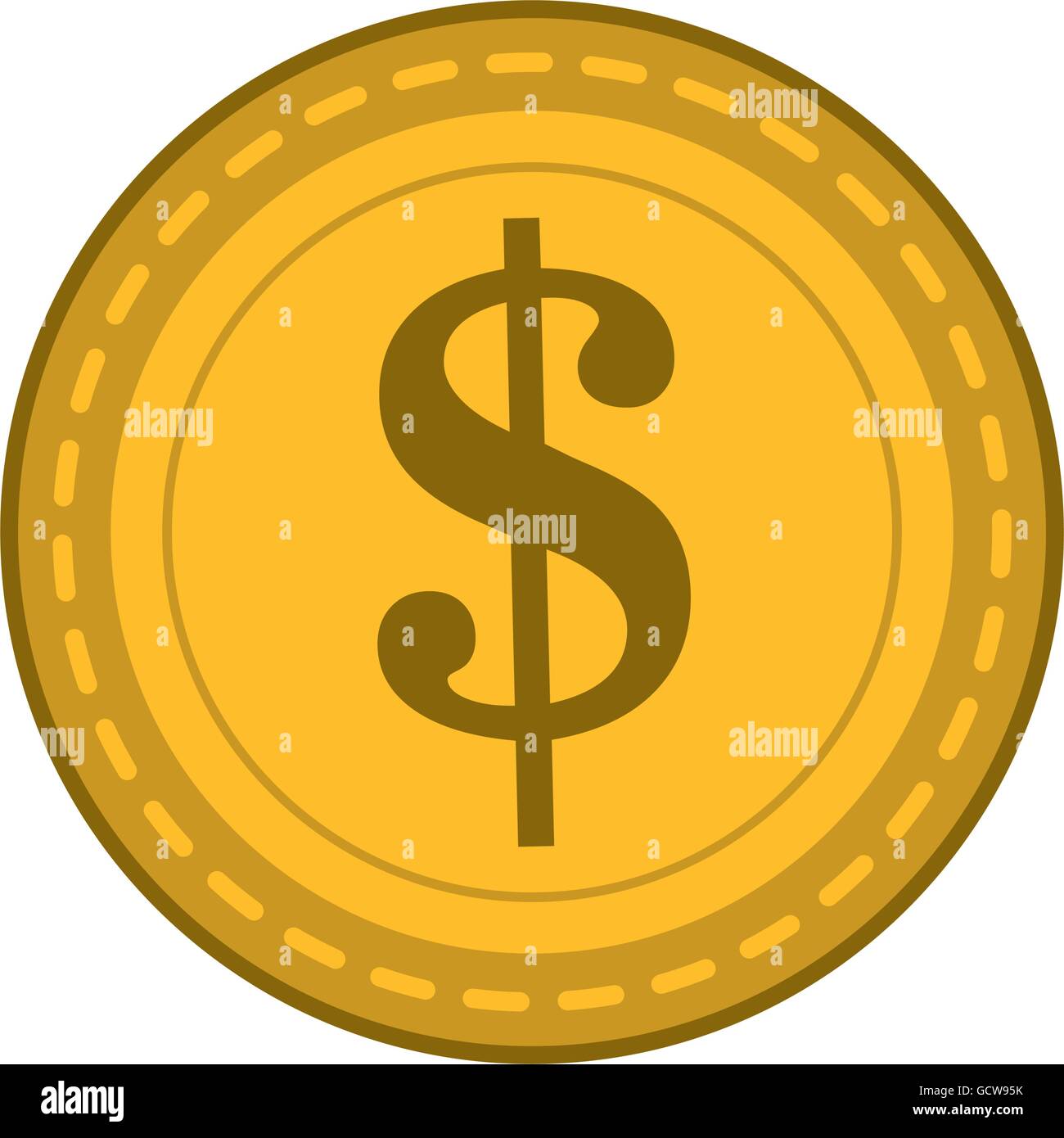 dollar sign coin icon Stock Vector Image & Art - Alamy