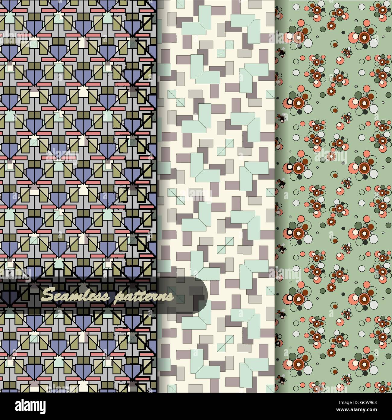 seamless fabric patterns set Stock Vector Image & Art - Alamy