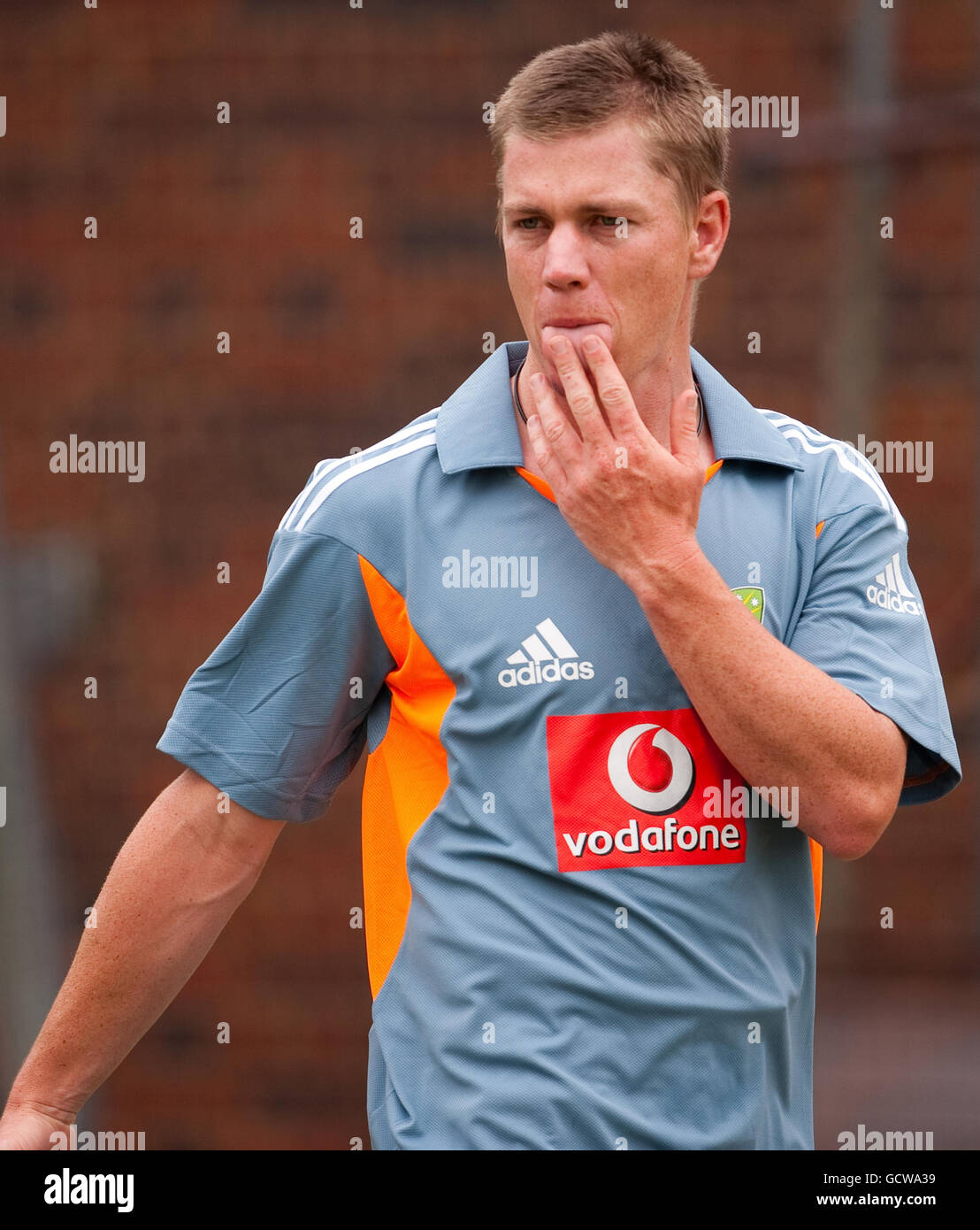 Australia's Xavier Doherty during a nets session at the Gabba in ...