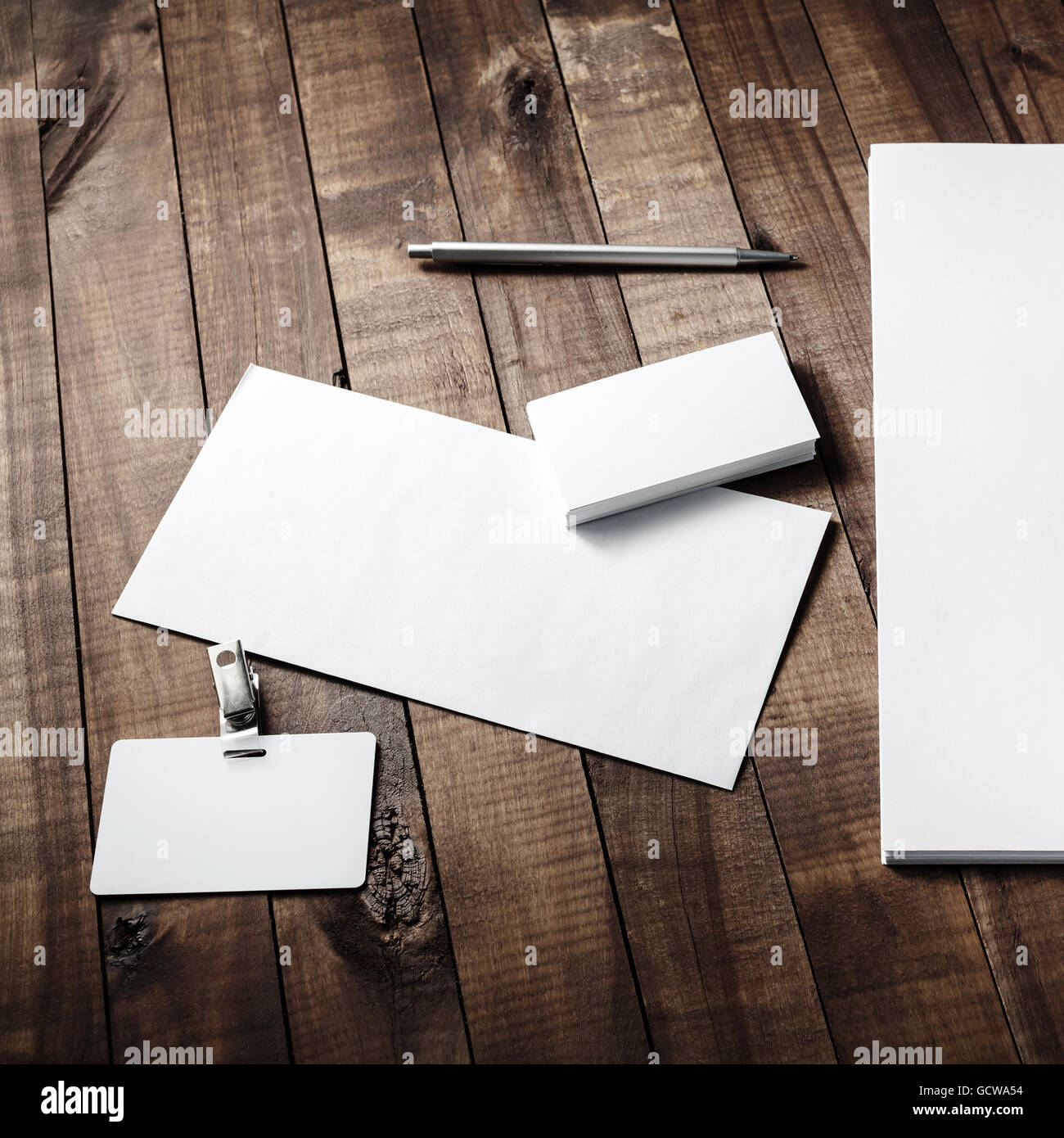 Blank stationery set Stock Photo - Alamy