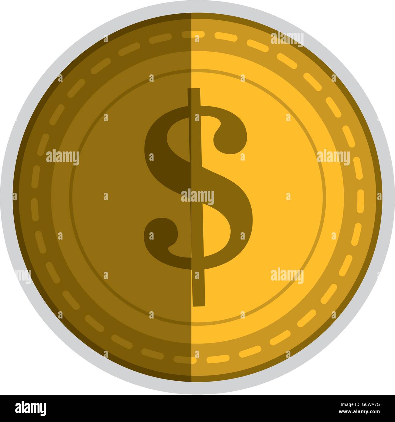 dollar sign coin icon Stock Vector Image & Art - Alamy