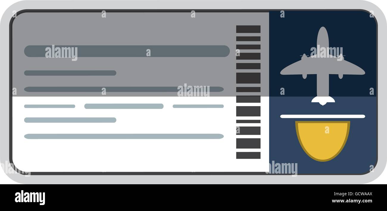 Empty plane ticket Stock Vector Images - Alamy