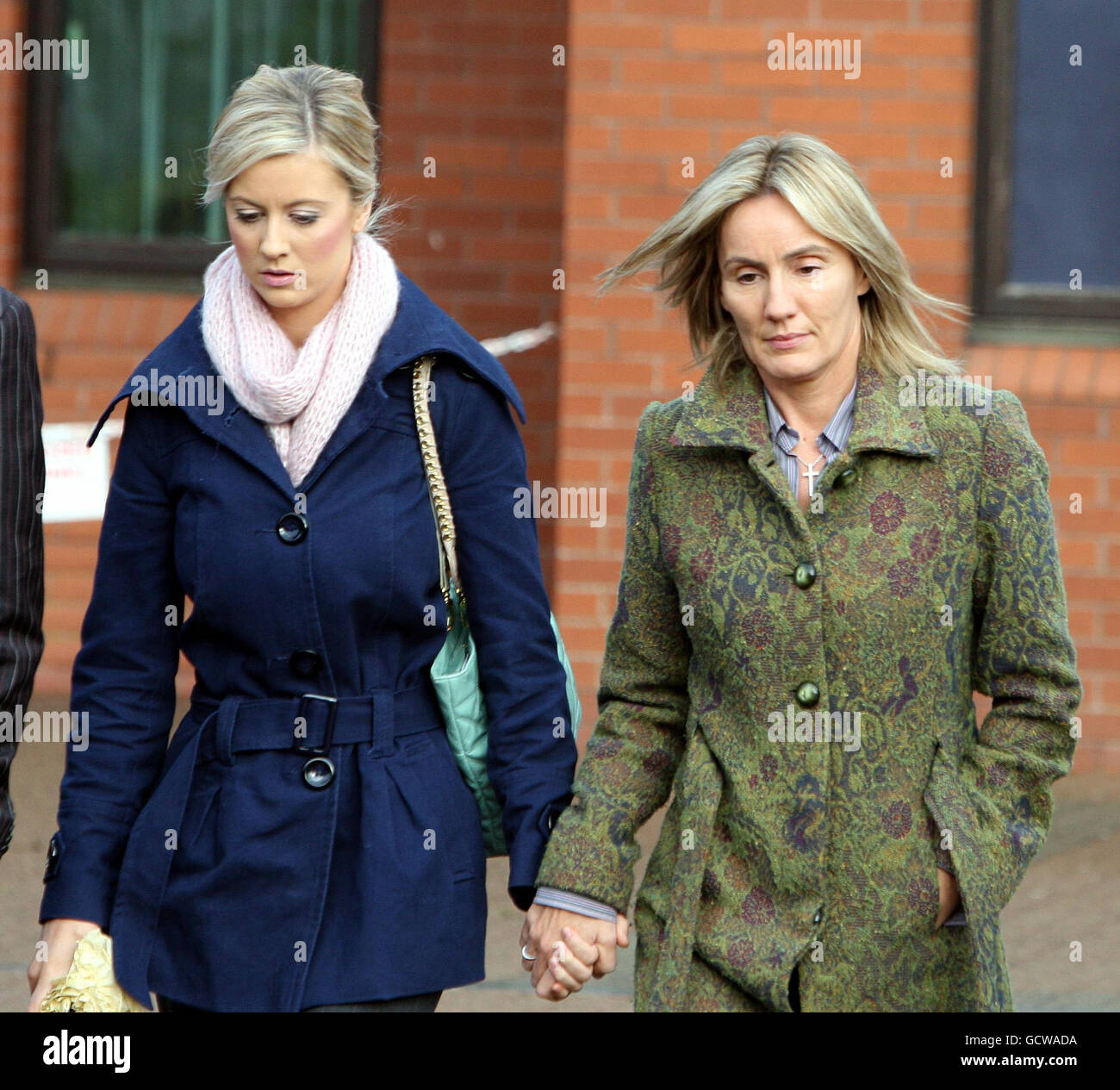 Hazel Stewart (right) with her daughter Lisa leave Coleraine court. The ...