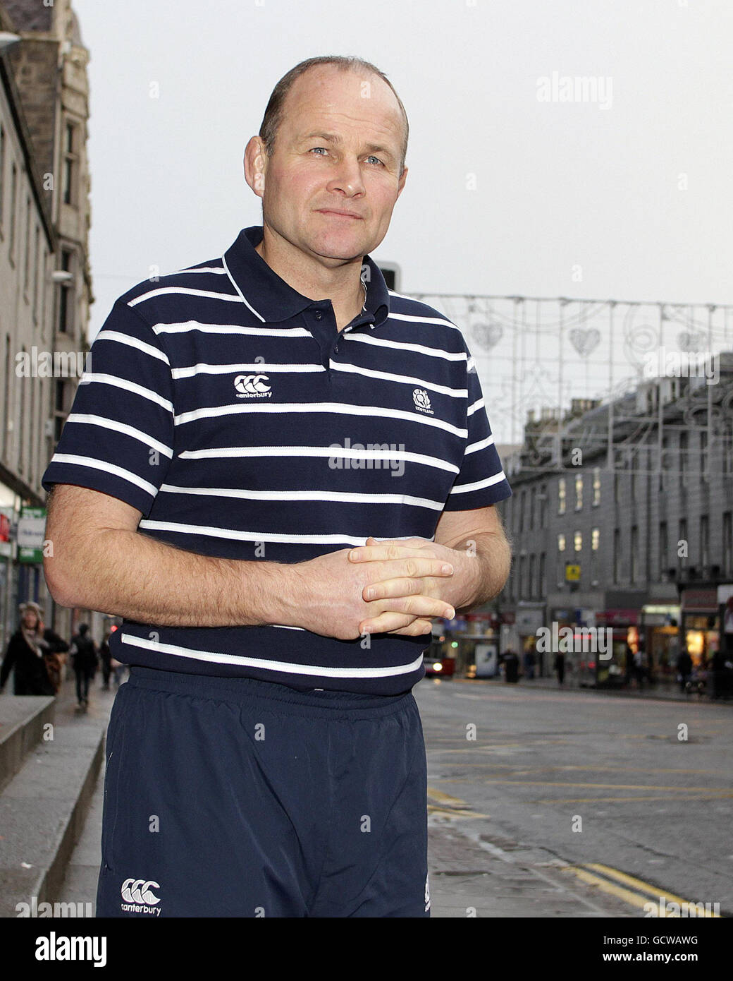 Scotland's head coach Andy Robinson during the media session at ...