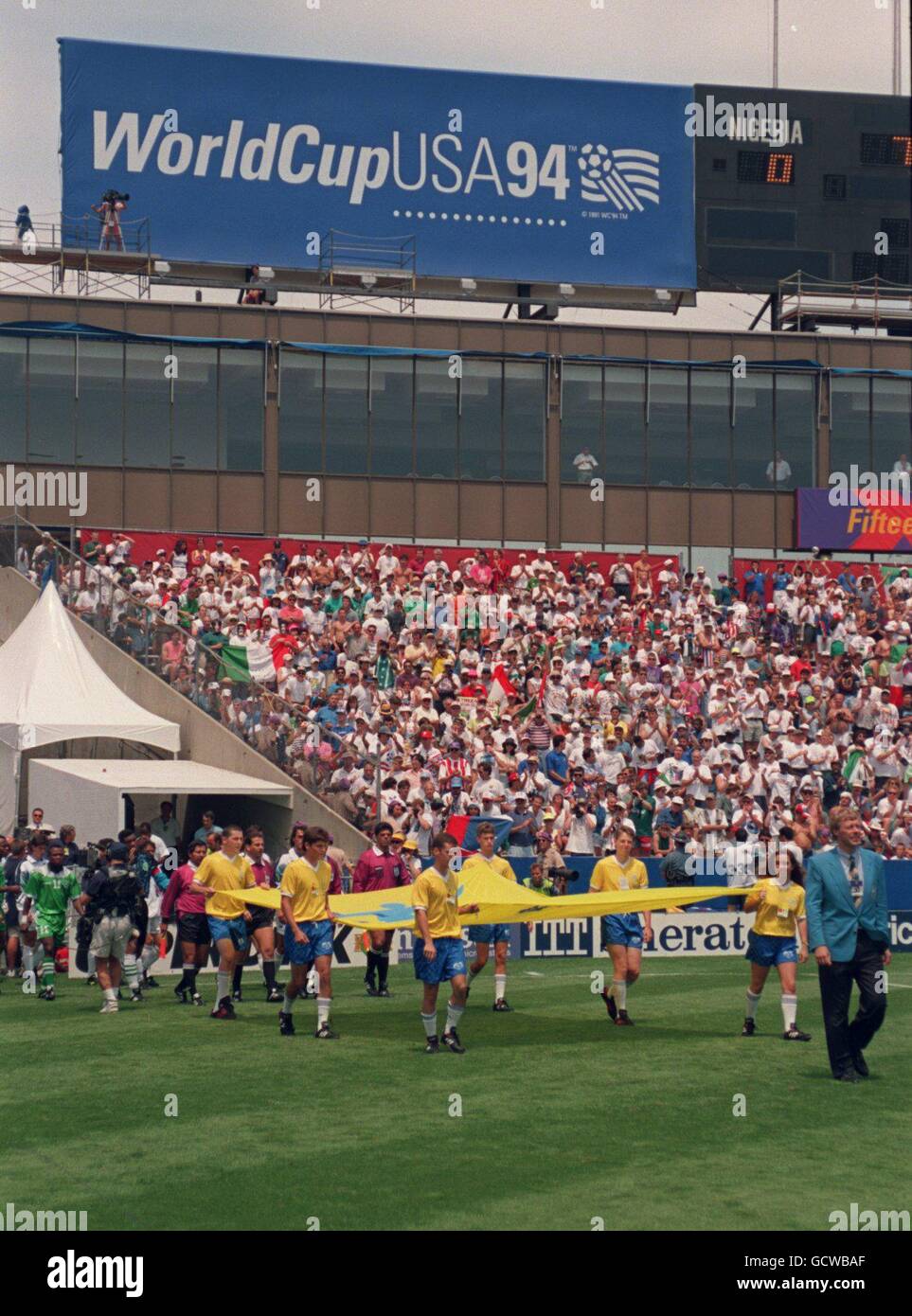 WORLD CUP SOCCER. FIFA fair play banner Stock Photo - Alamy