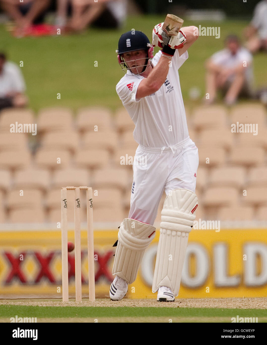 England's Paul Collingwood bats during the tour match at the Adelaide ...