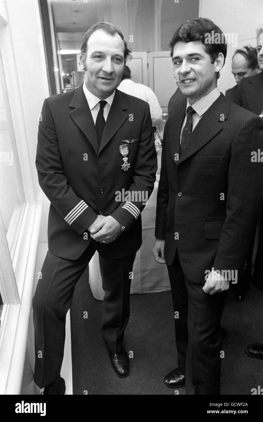 Bernard Knight, left, the Dutch Airlines hijack hero, and Inspector ...