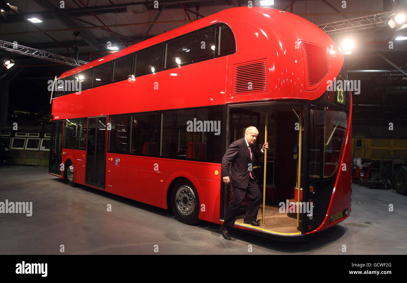London Mayor Boris Johnson unveils a life-size mock-up of the new hop ...