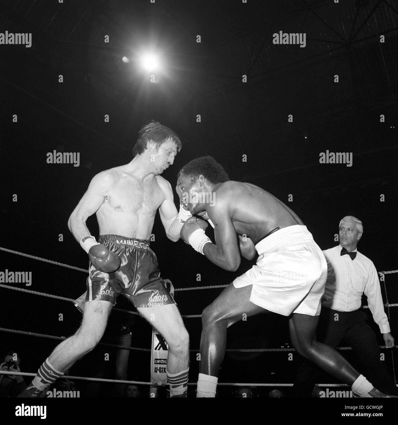 Welshman Colin Jones, left, in action against defending WBA World ...