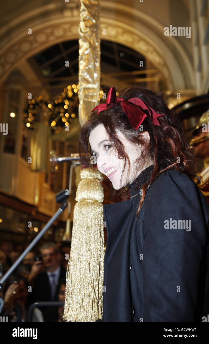 Helena Bonham Carter illuminates the Burlington Arcade in Mayfair ...