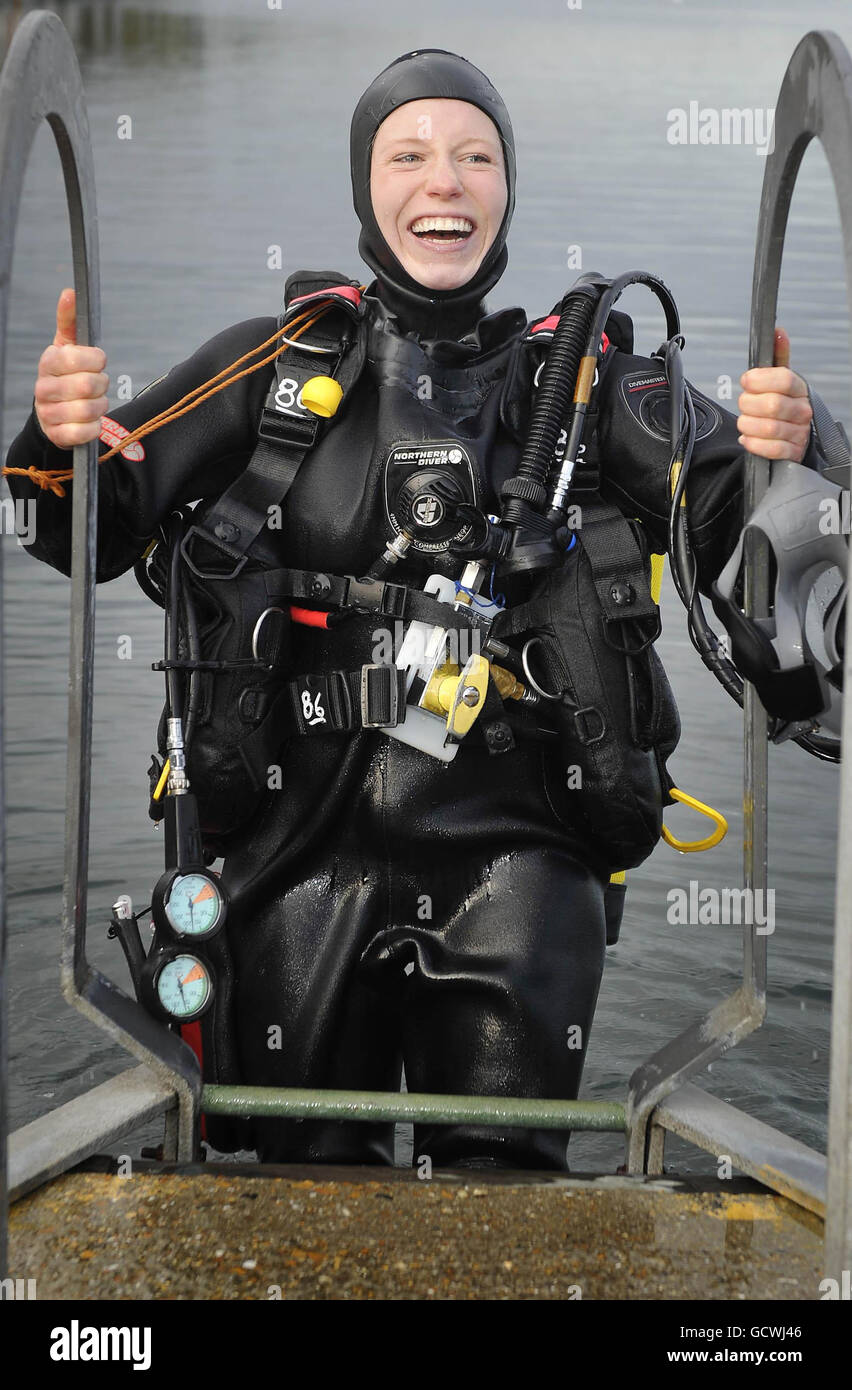 The Royal Navy's first female mine clearance diver Stock Photo ...