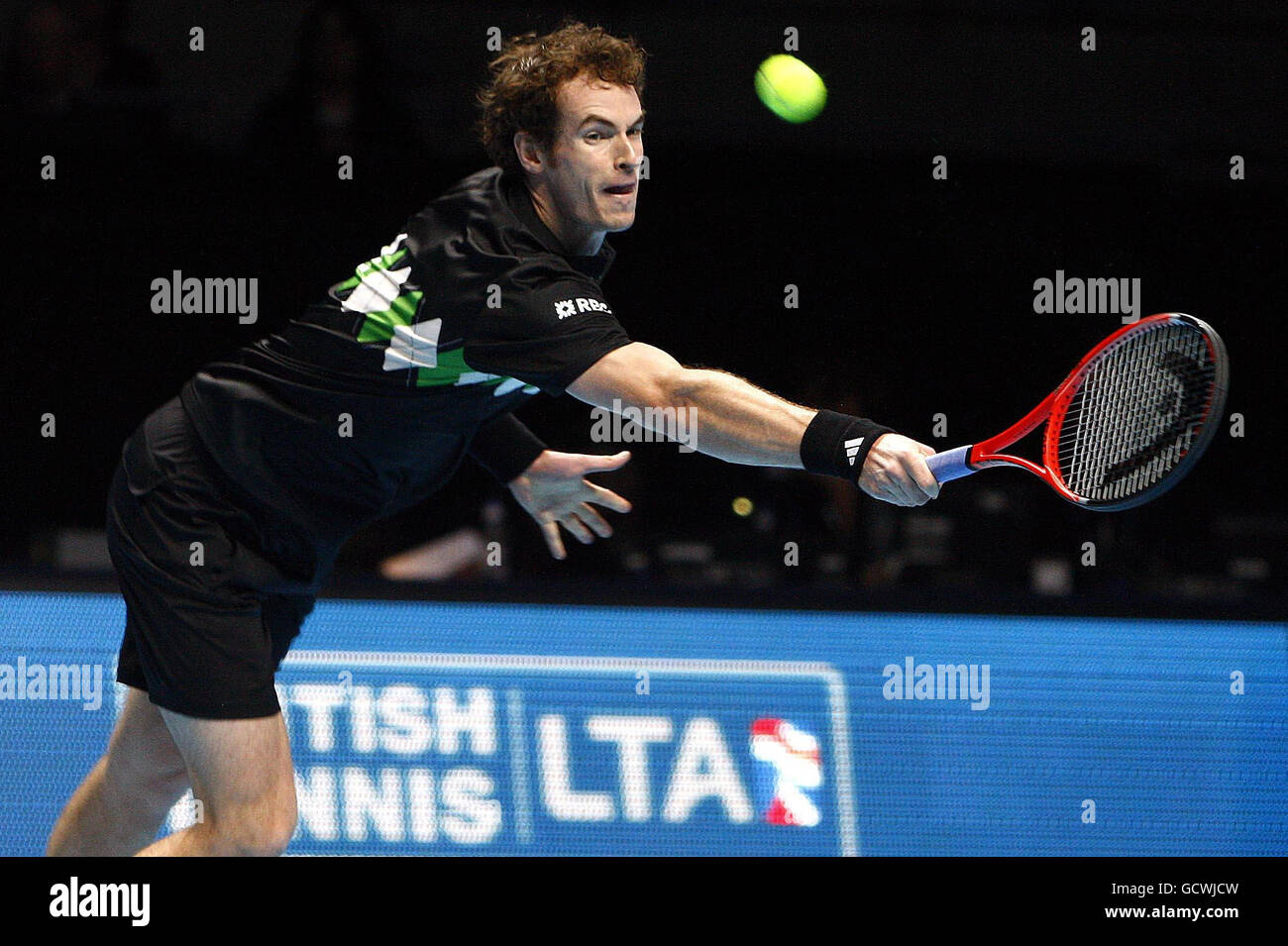 Great Britian's Andy Murray in action against Sweden's Robin Soderling ...