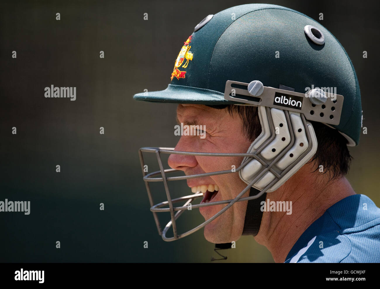 Australian captain Ricky Ponting during a nets session at Alan Border ...